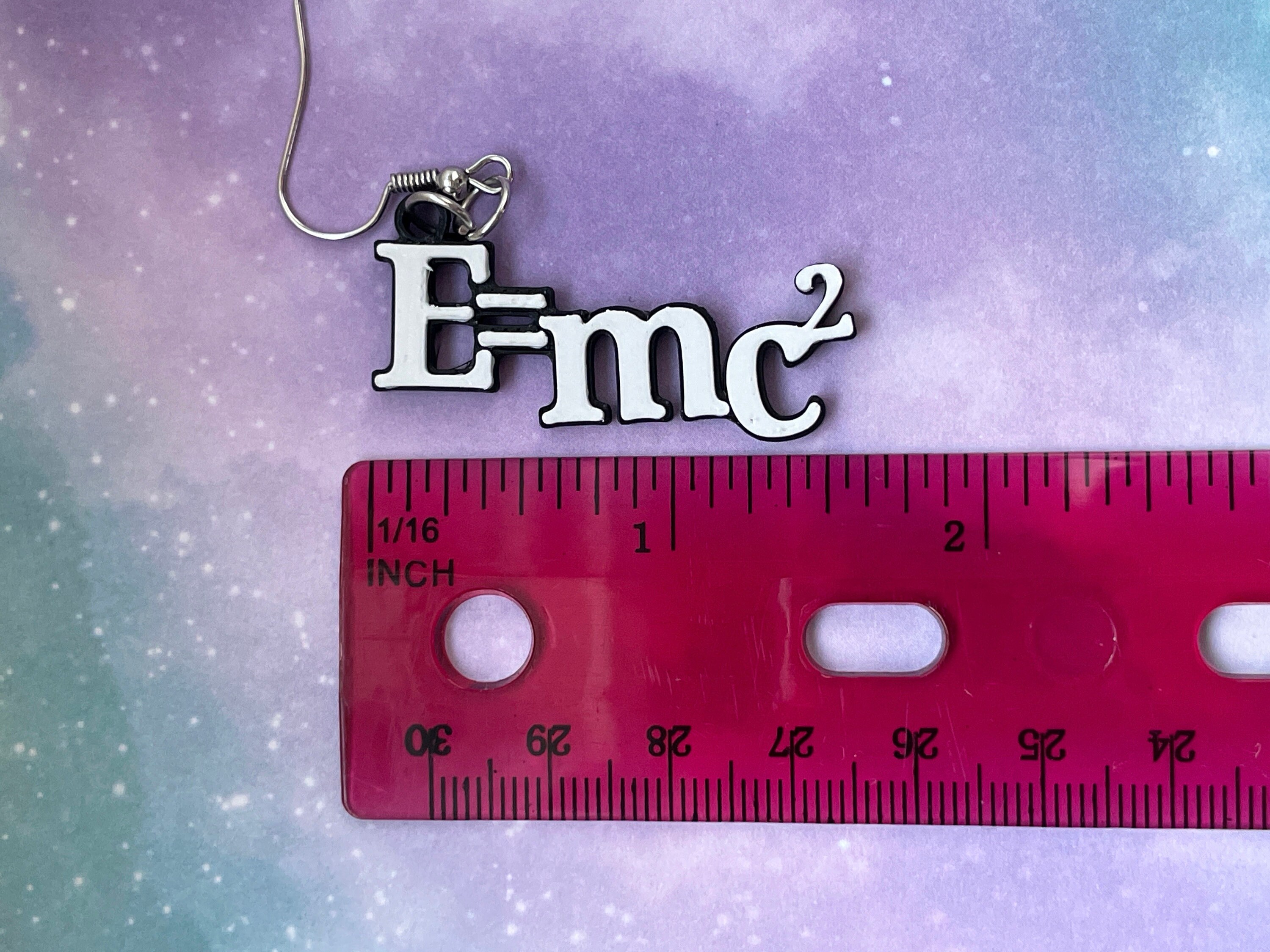 E=mc2 Einstein Equation Physics STEM Earrings or Keychain | 3D Printed ...
