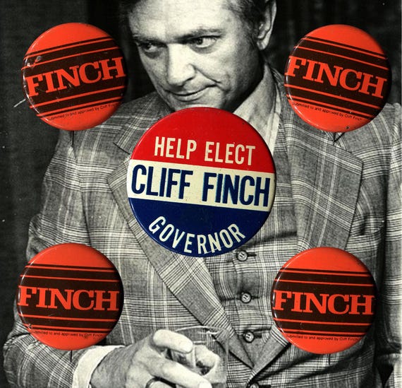 1975 Help Elect CLIFF FINCH Governor of the State of … - Gem