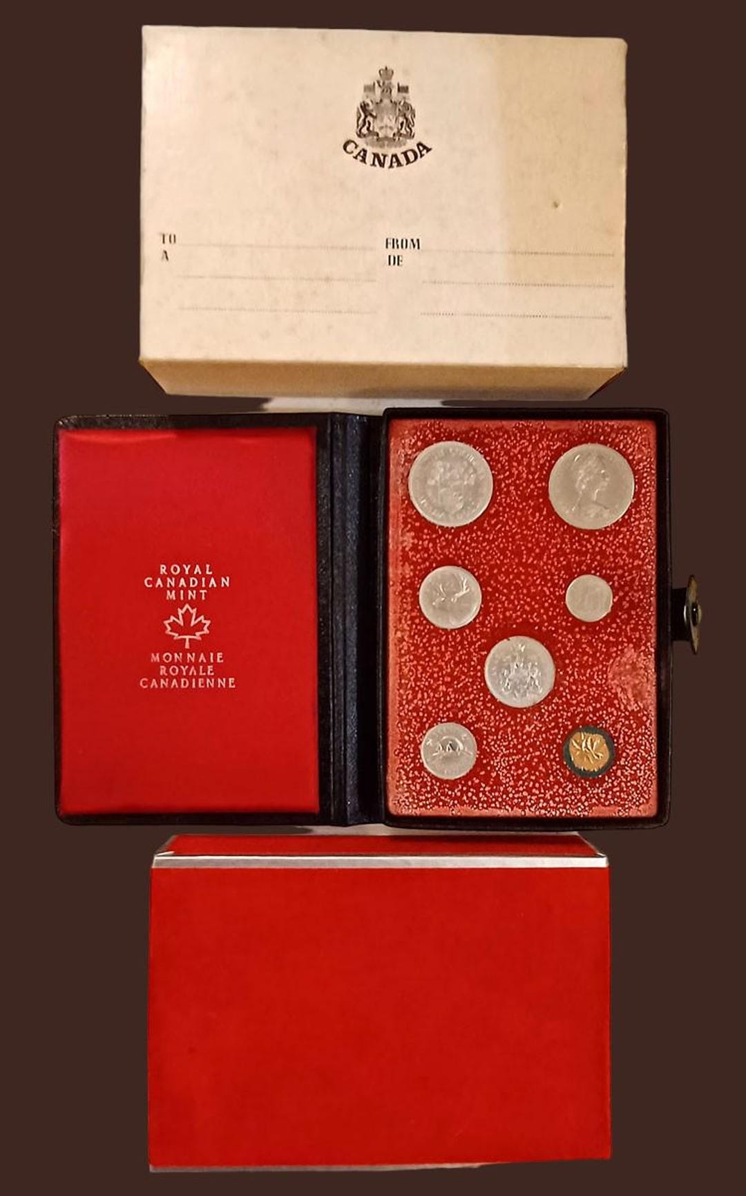 1971 ROYAL CANADIAN MINT Commemorative Seven Coin Double Dollar Set in ...