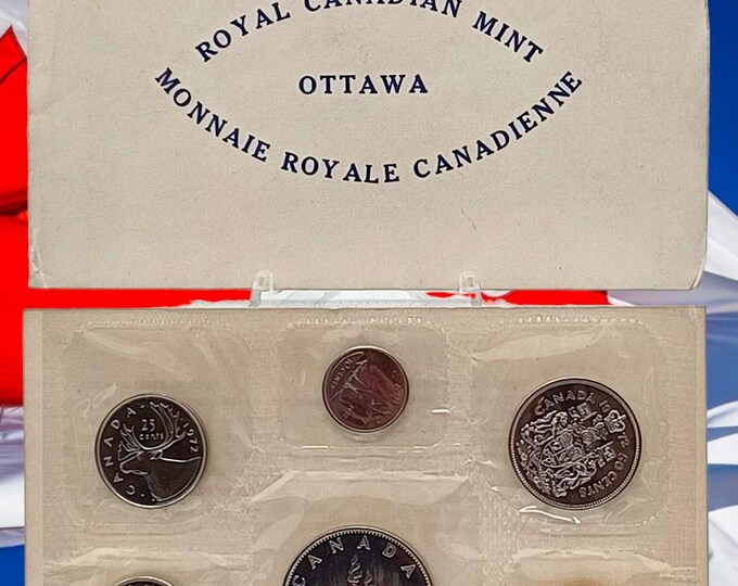 1972 Canada Coin Mint Set ~ ROYAL CANADIAN MINT Ottawa ~ Six Coin Set ...