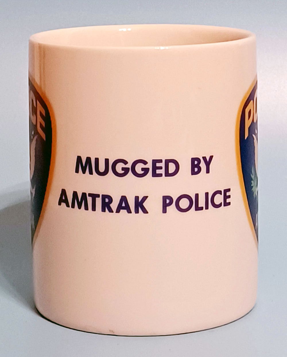 One Authentic AMTRAK RAILROAD POLICE Ceramic Coffee Mug Depicts ...
