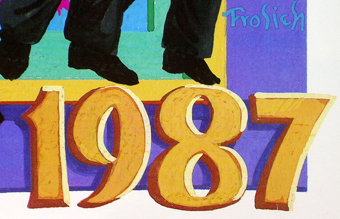 Authentic 1987 MARDI GRAS POSTER by Artist Danny Frolich | Etsy