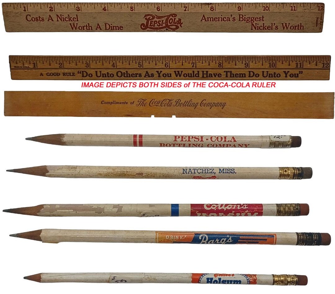NATCHEZ & TUPELO, MISSISSIPPI Soft Drink Advertising Pencils and Wood ...