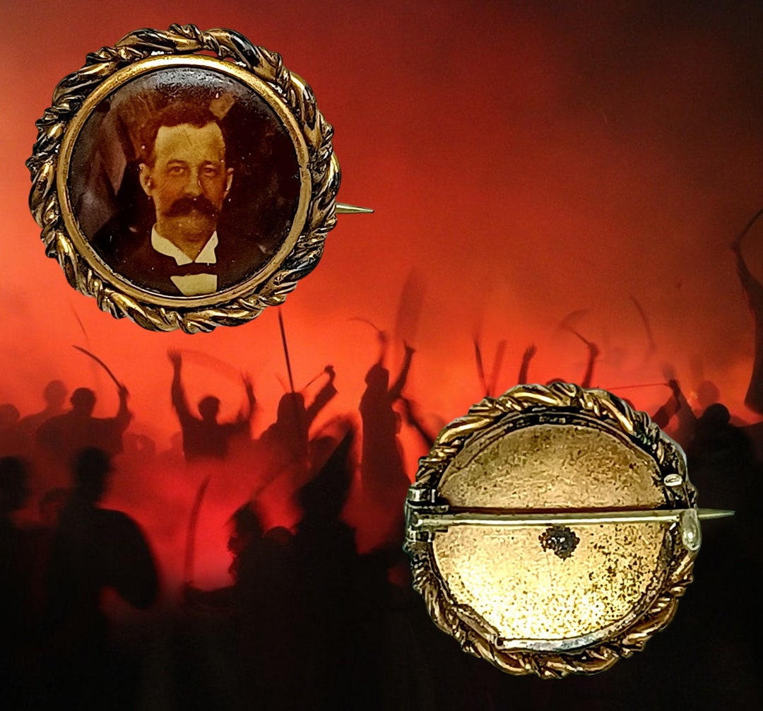 1860s CIVIL WAR Era PHOTOGRAPH Portrait Memorial Mourning Jewelry ...