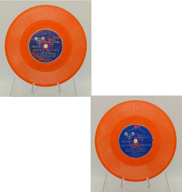 From Walt Disney's Official MICKEY MOUSE Club 78 RPM Orange Vinyl ...