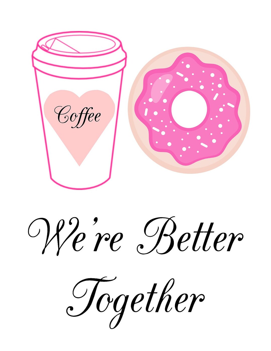 Coffee and Donut Display Sign - Etsy