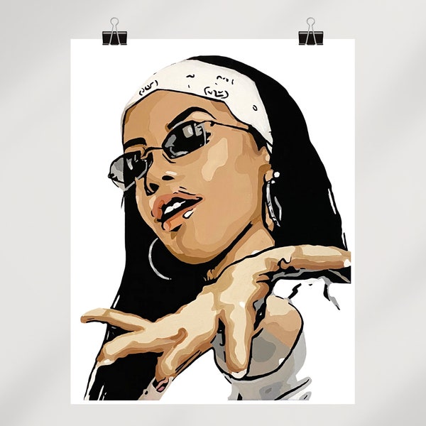 Aaliyah Poster - Etsy