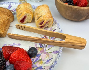 Gift Wrapped Handmade Wooden Toaster Tongs, Maple Wood, Wooden Tongs ...