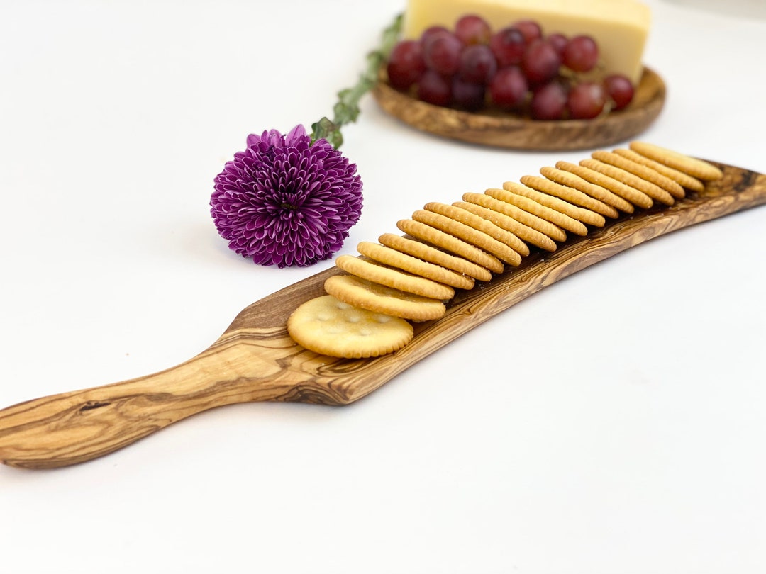 Olive Wood Cracker Tray - Etsy