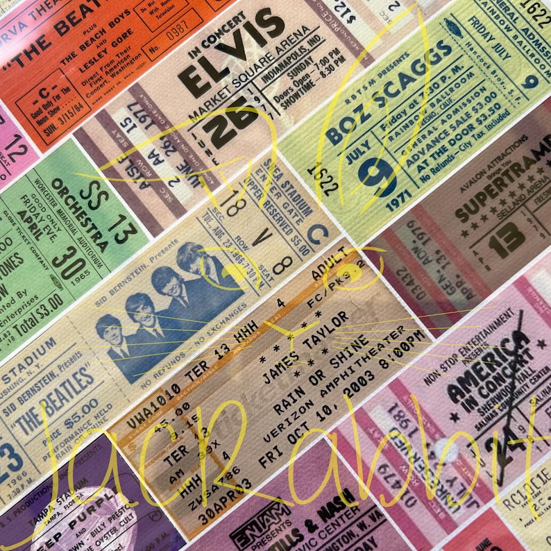 Concert Ticket Poster – Retro Printable Wall Art - Etsy