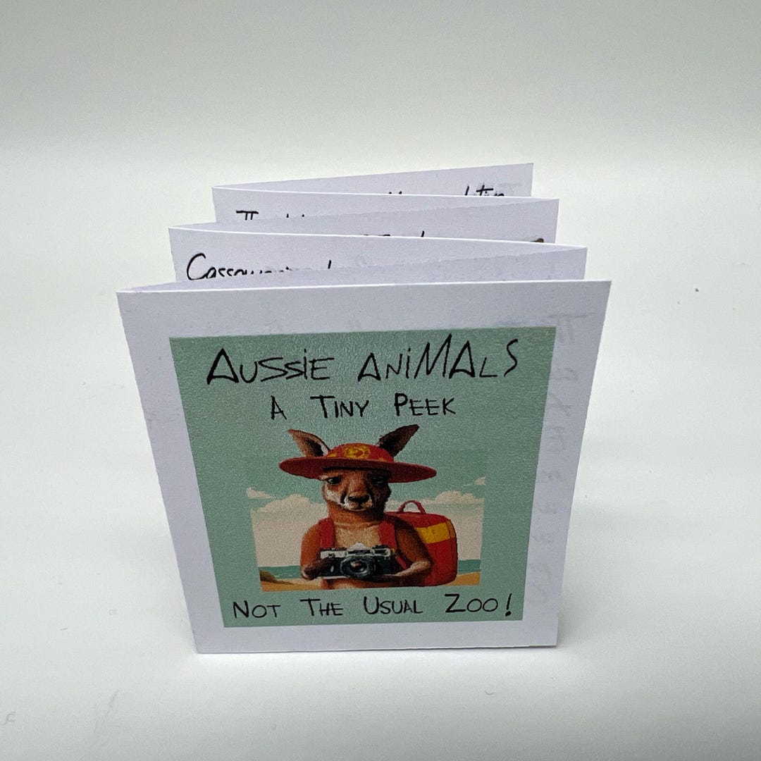 Australian Wildlife Mini Zine•pocket 5x5cm Eco Booklet•classroom Nature ...