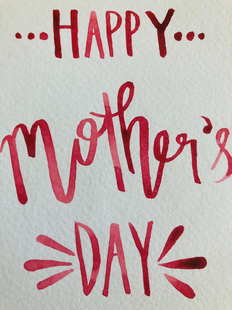 Happy Father's or Mother's Day Customizable Watercolour Greeting Card ...