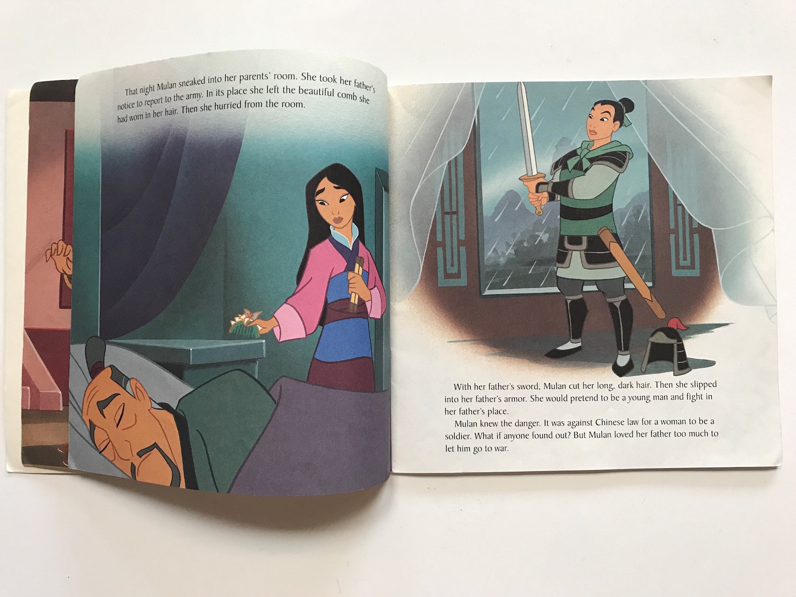 1998 Disney Mulan Softcover Kids Book Golden Books Reading Story ...