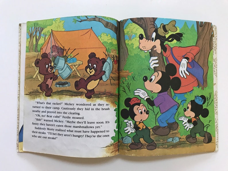 1978 Mickey Mouse and Goofy Big Bear Scare Disney Little - Etsy