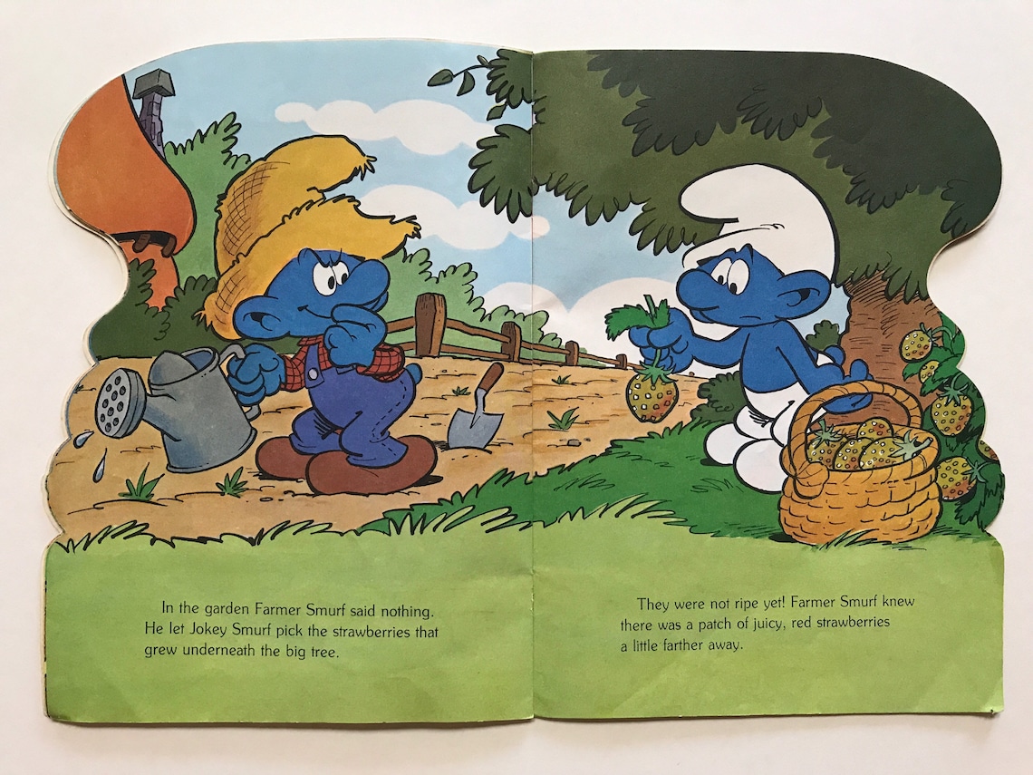 1983 Papa Smurf and the Show Offs Soft Cover Book Kids | Etsy