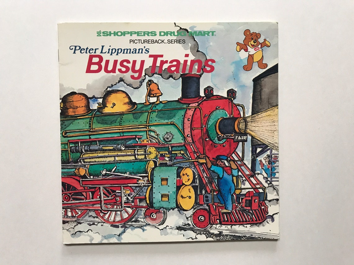 1978 Busy Trains Book Soft Cover for Kids Learning Childrens - Etsy