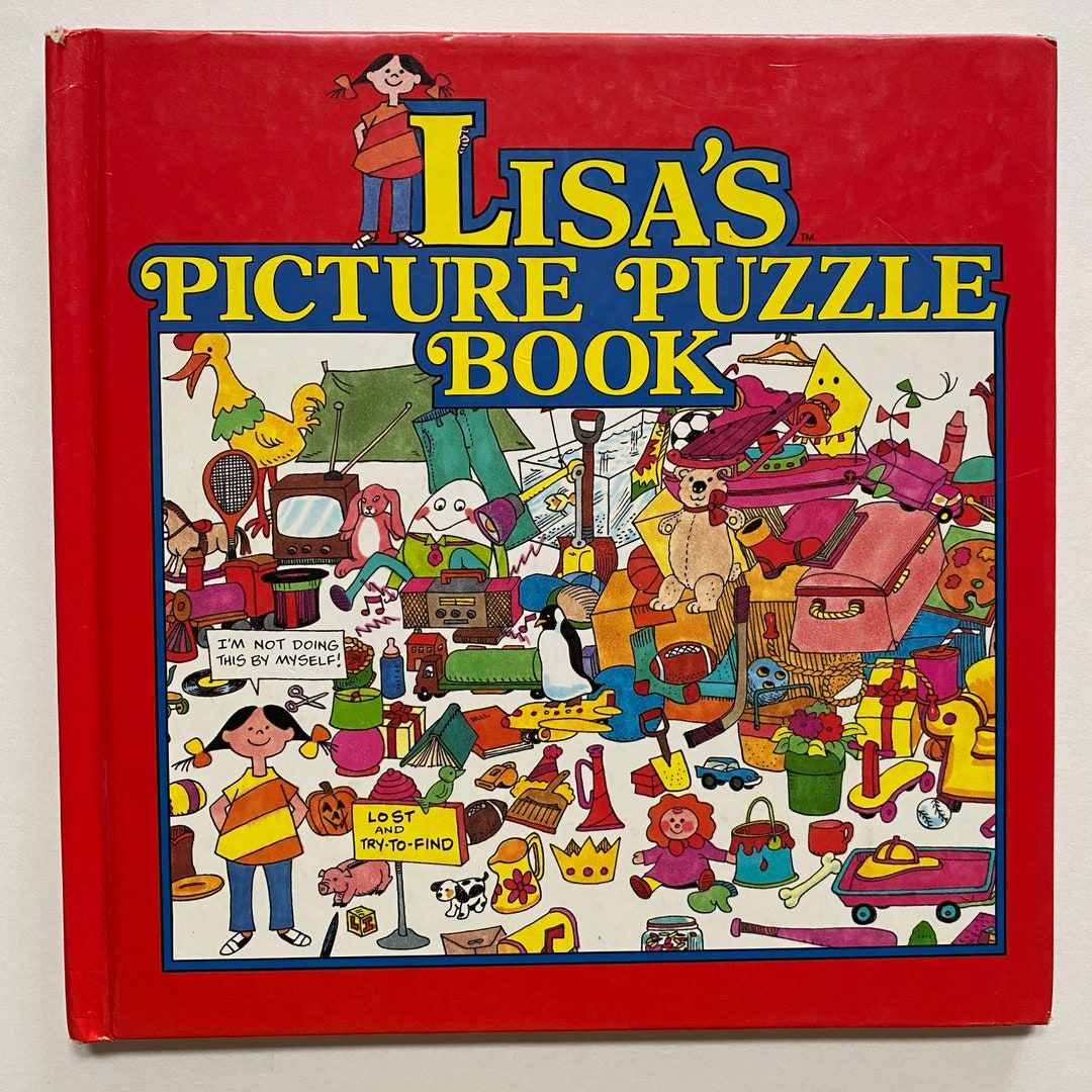 1991 Lisas Picture Puzzle Book Fun Search and Find Kids Children Hard ...