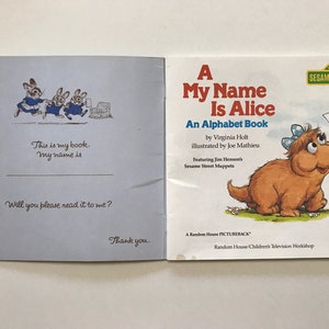 1989 A My Name is Alice Alphabet Book Children Kids Golden Look Look ...