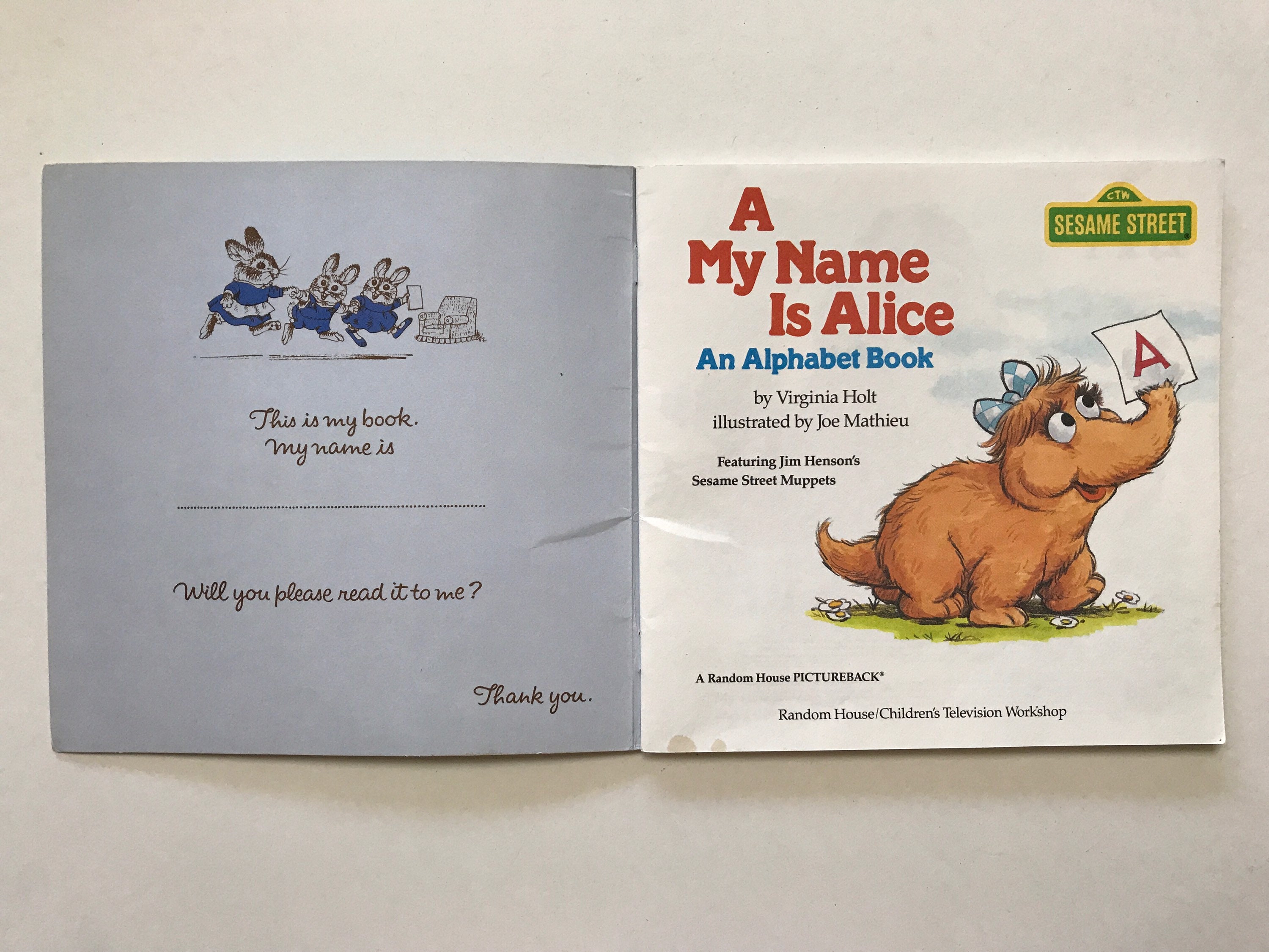 1989 A My Name is Alice Alphabet Book Children Kids Golden Look Look ...