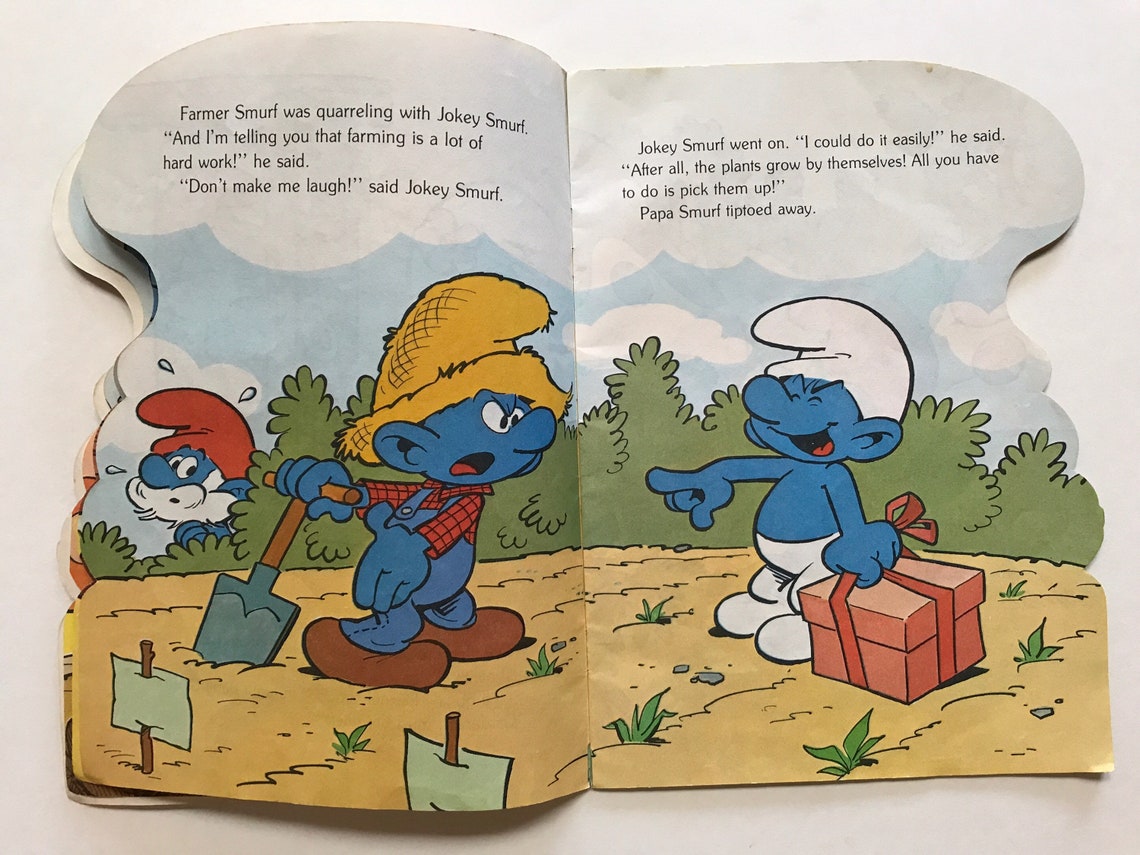 1983 Papa Smurf and the Show Offs Soft Cover Book Kids | Etsy