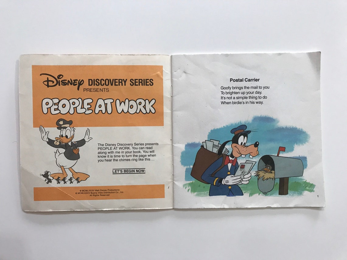 Disney Read Along Book Discovery Series People at Work See | Etsy