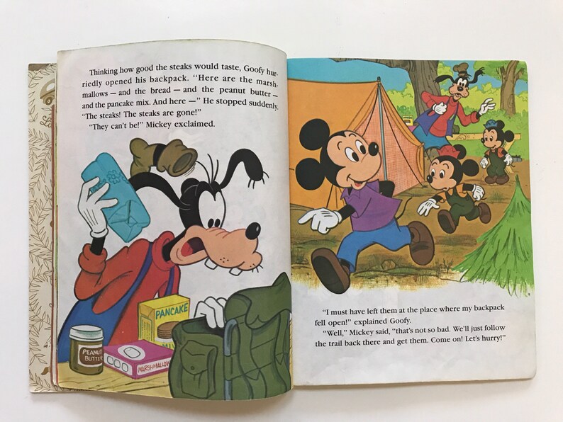 1978 Mickey Mouse and Goofy Big Bear Scare Disney Little - Etsy