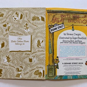 1972 Bert’s Hall of Great Inventions Little Golden Book Muppets Sesame ...