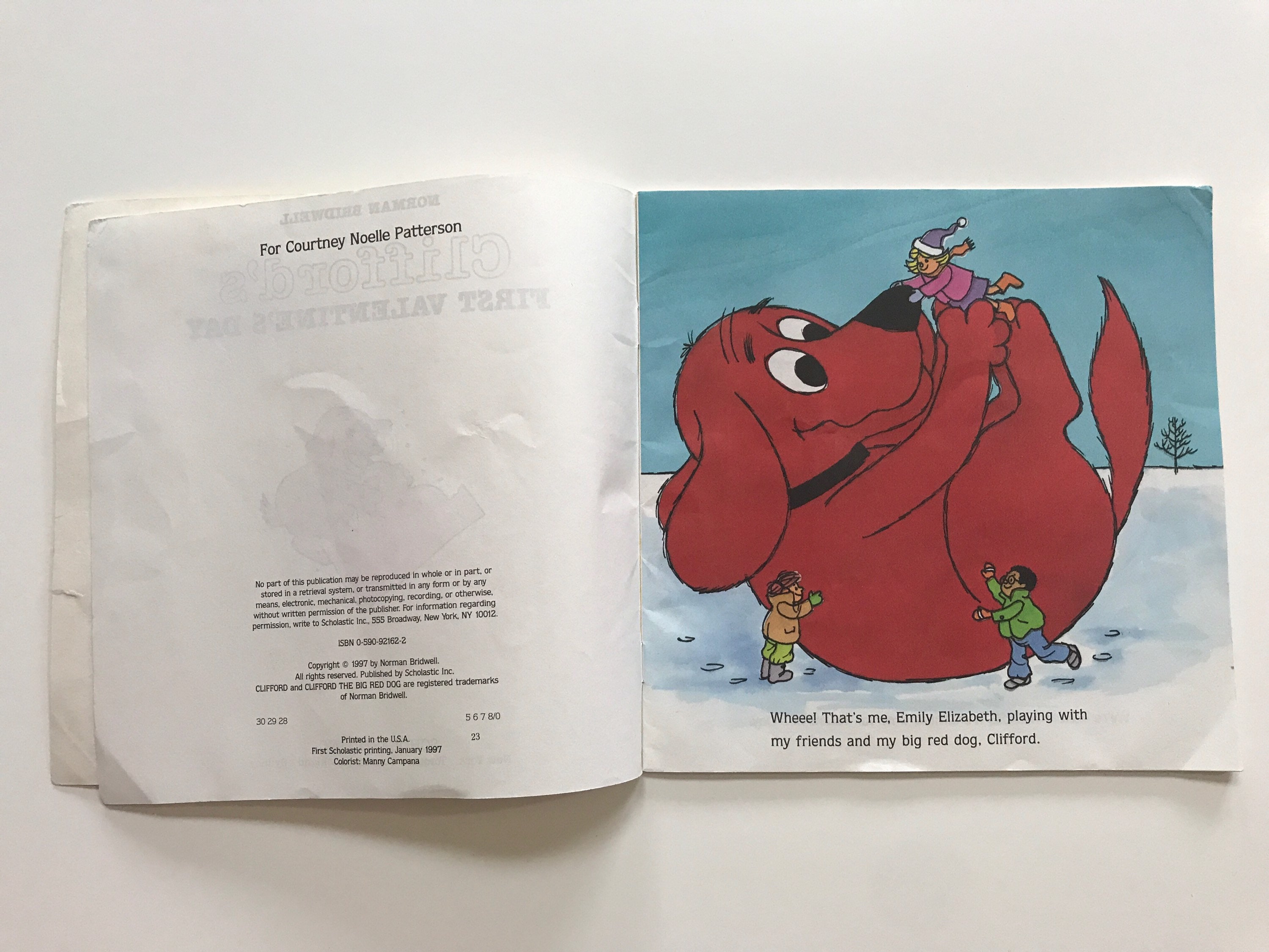 Cliffords First Valentines Day Book 1997 Kids Children Reading | Etsy