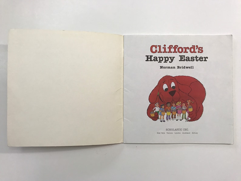 Cliffords Happy Easter Book 1994 Kids Children Reading Story Cute Big ...