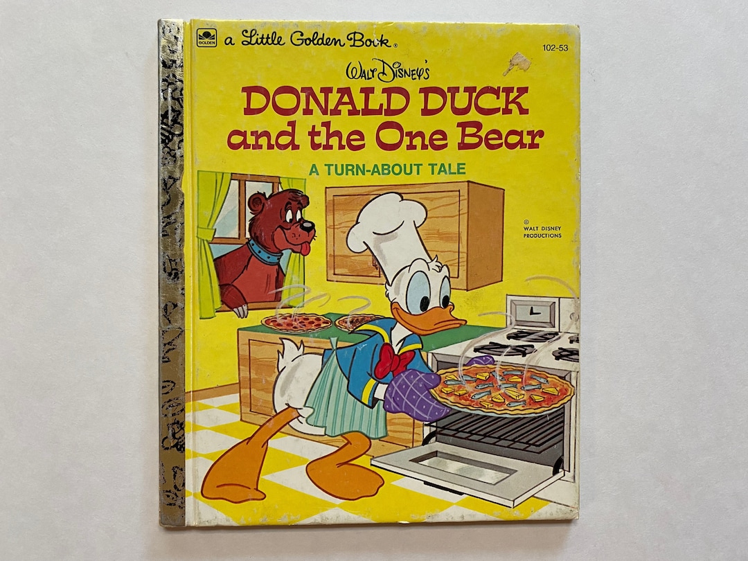 1978 Disney Donald Duck and the One Bear Little Golden Book Hardcover ...