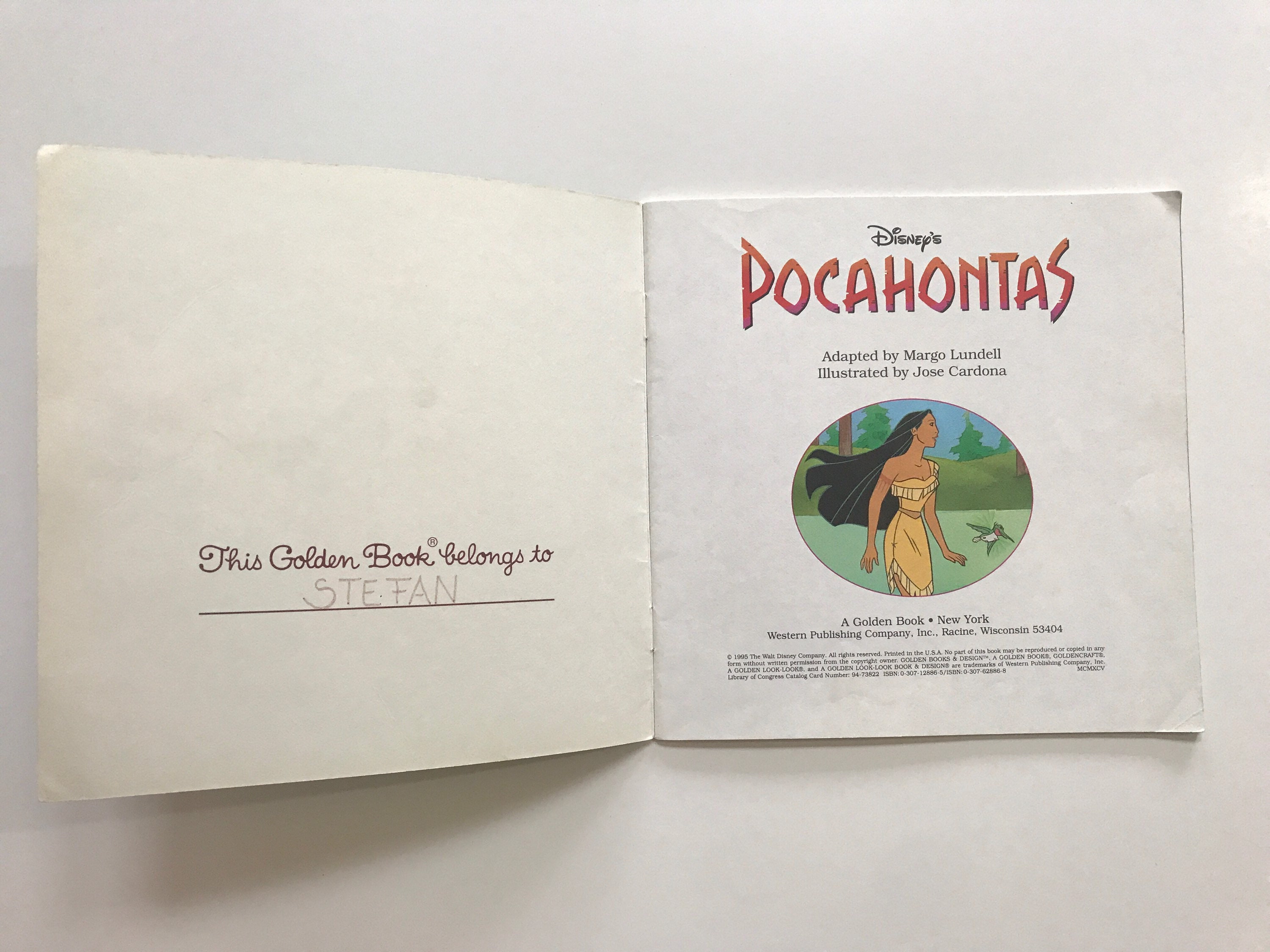 1995 Disney Pocahontas Softcover Kids Book Golden Book Reading - Etsy