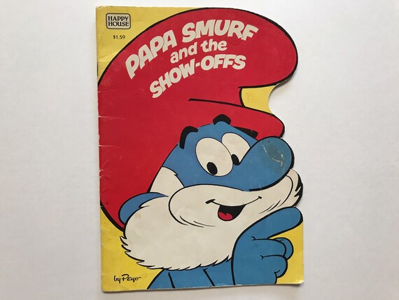 1983 Papa Smurf and the Show Offs Soft Cover Book Kids | Etsy
