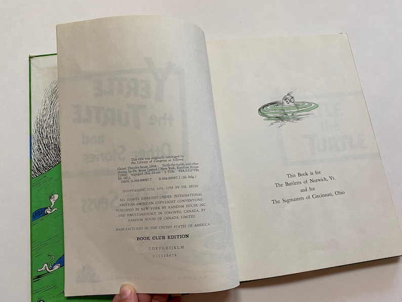 Yertle the Turtle and Other Stories Book Cub Edition by Dr Seuss Hard ...