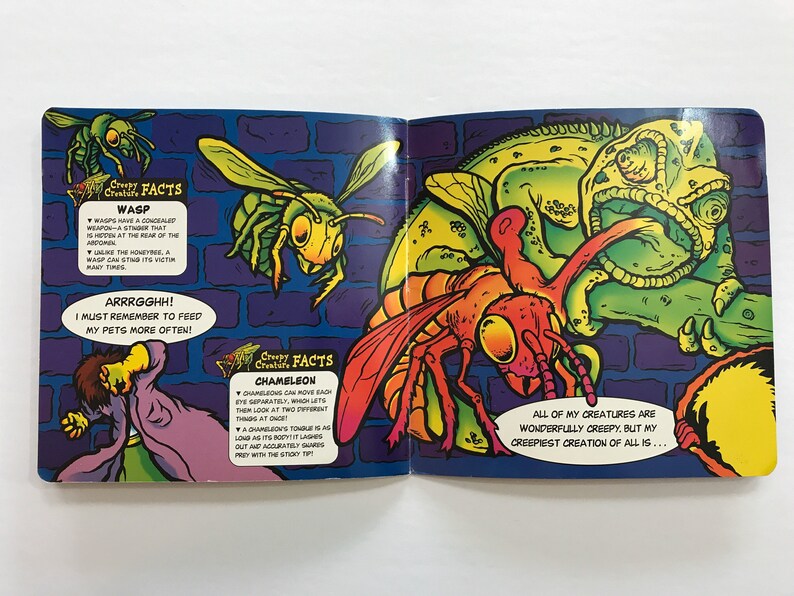 1997 Dr Skin Crawls Creepy Creatures Book Golden Books 90s Kids Boys ...