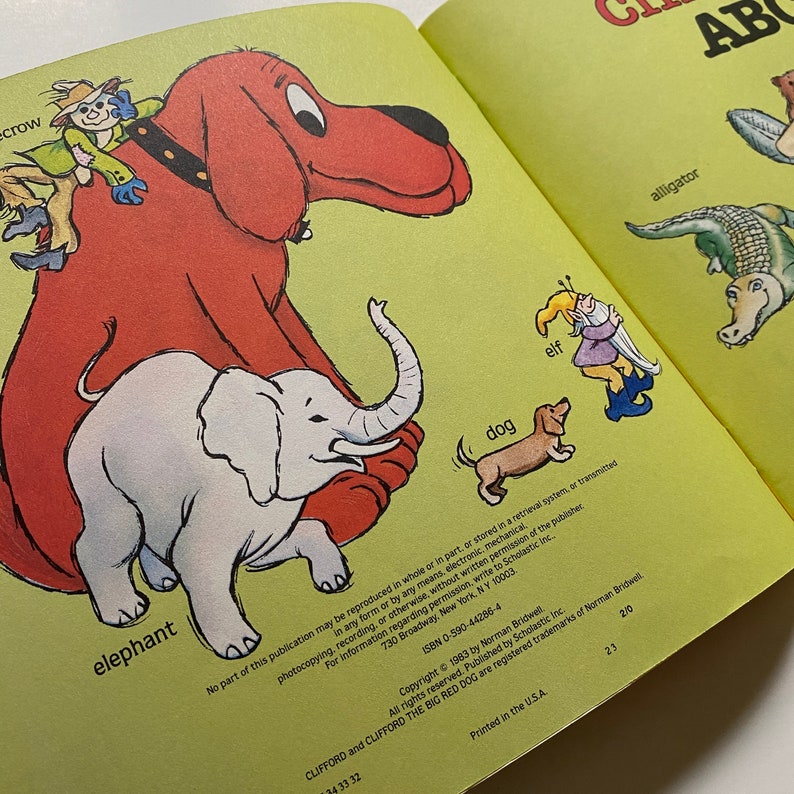 Cliffords ABC Kids Book Children Reading Story Cute Big Red Dog 80s 90s ...