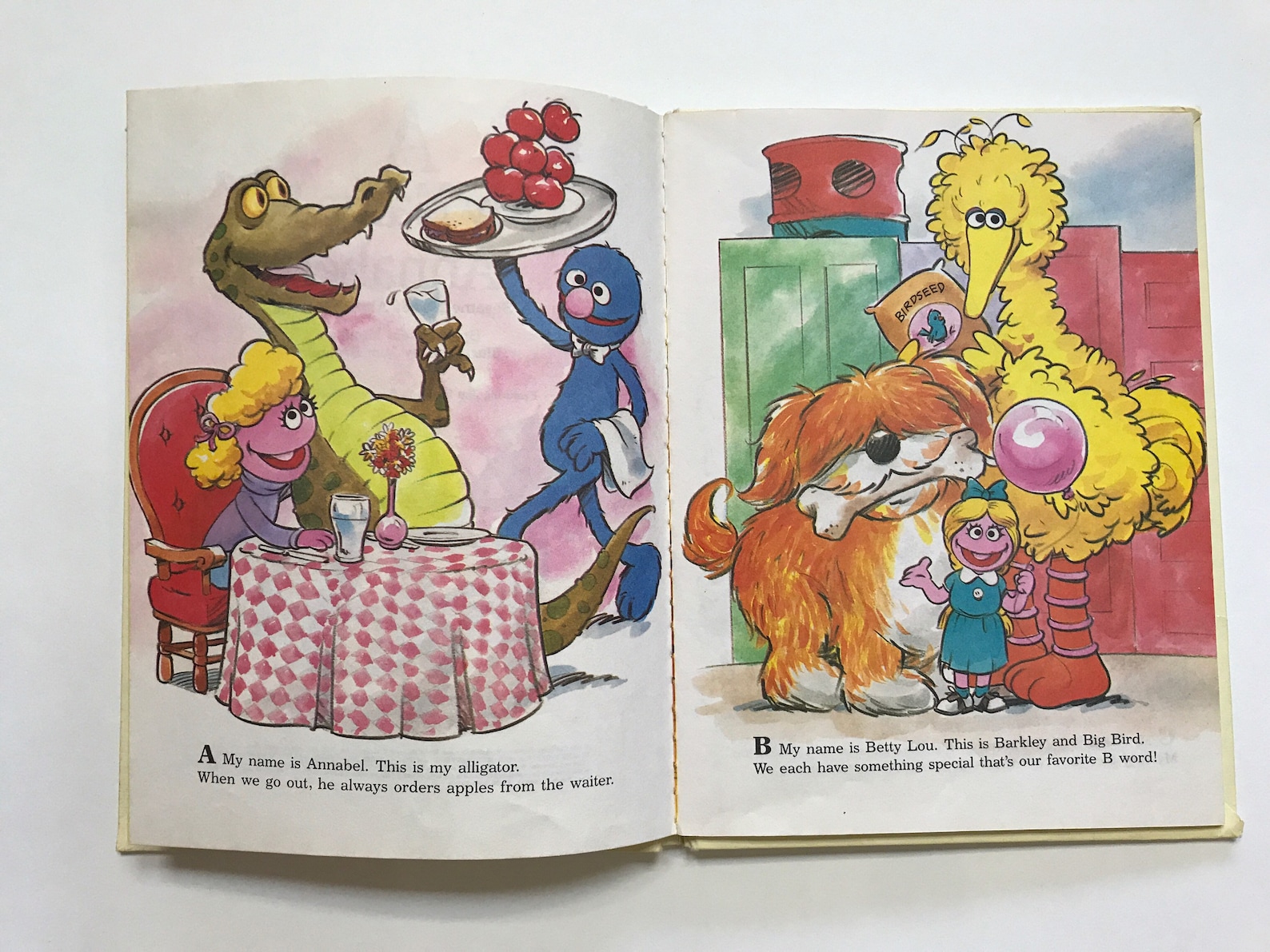 1986 the Sesame Street A My Name is Annabel Alphabet Book Club Book ...