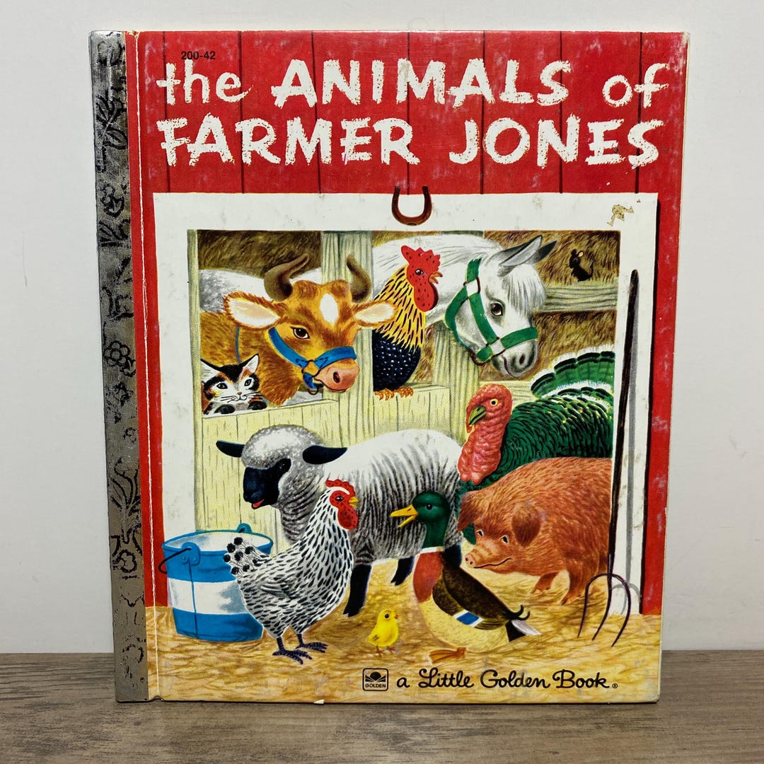The Animals of Farmer Jones Little Golden Book 1970 #200-42 - Etsy