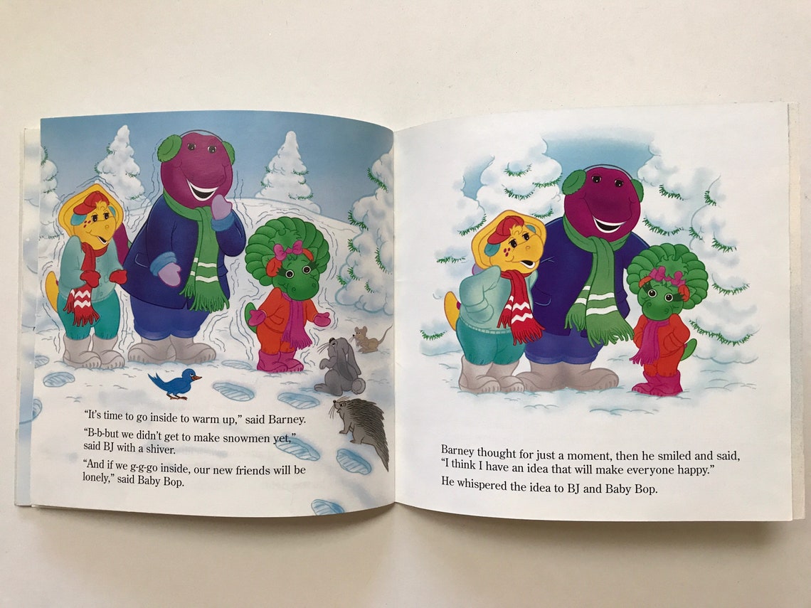 1994 Barneys Wonderful Winter Day Softcover Kids Book Story - Etsy UK