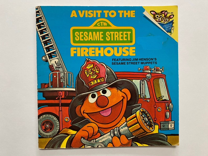 1983 A Visit to the Firehouse Soft Cover Story Reading Sesame Street ...