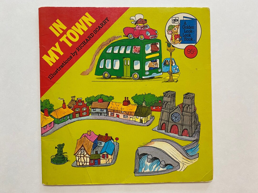 1976 Richard Scarry's in My Town Soft Cover Picture Story Book for Kids ...