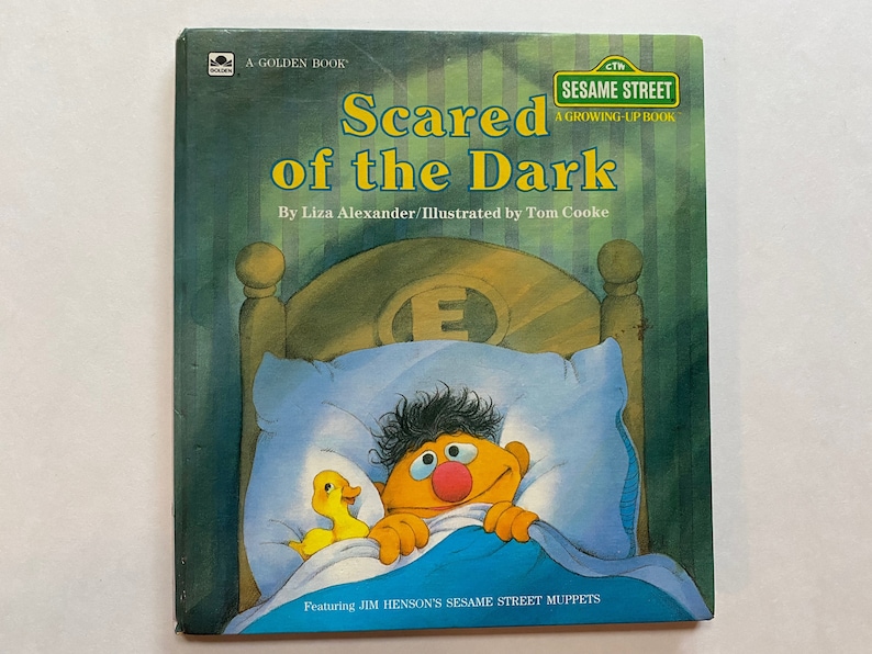 1986 Scared of the Dark Sesame Street Growing up Book Muppets Jim ...