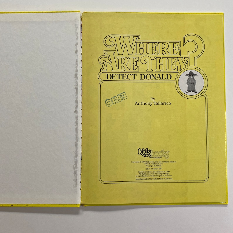 1990 Detective Donald Look and Find Book Search Hidden Object Kids ...