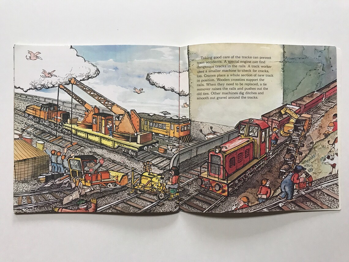 1978 Busy Trains Book Soft Cover for Kids Learning Childrens - Etsy