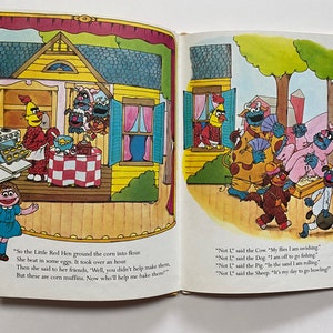 1981 Sesame Street Muppets the Little Red Hen Book Club 80s Kids ...