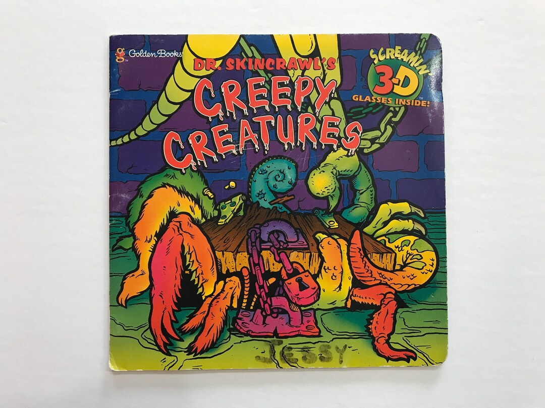 1997 Dr Skin Crawls Creepy Creatures Book Golden Books 90s Kids Boys ...