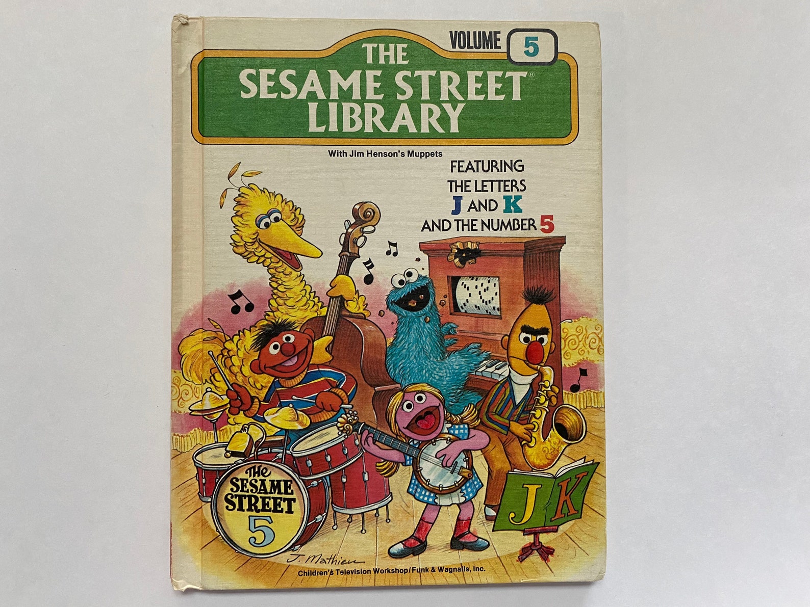 1970s the Sesame Street Library Book 5 Muppets Jim Henson Kids Hard ...