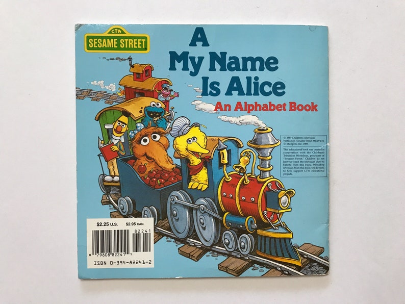 1989 A My Name is Alice Alphabet Book Children Kids Golden - Etsy