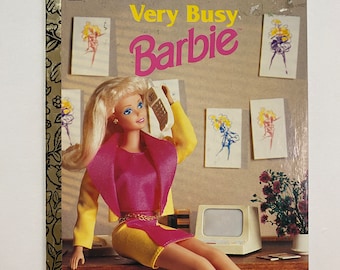 Very Busy Barbie Little Golden Book - Etsy