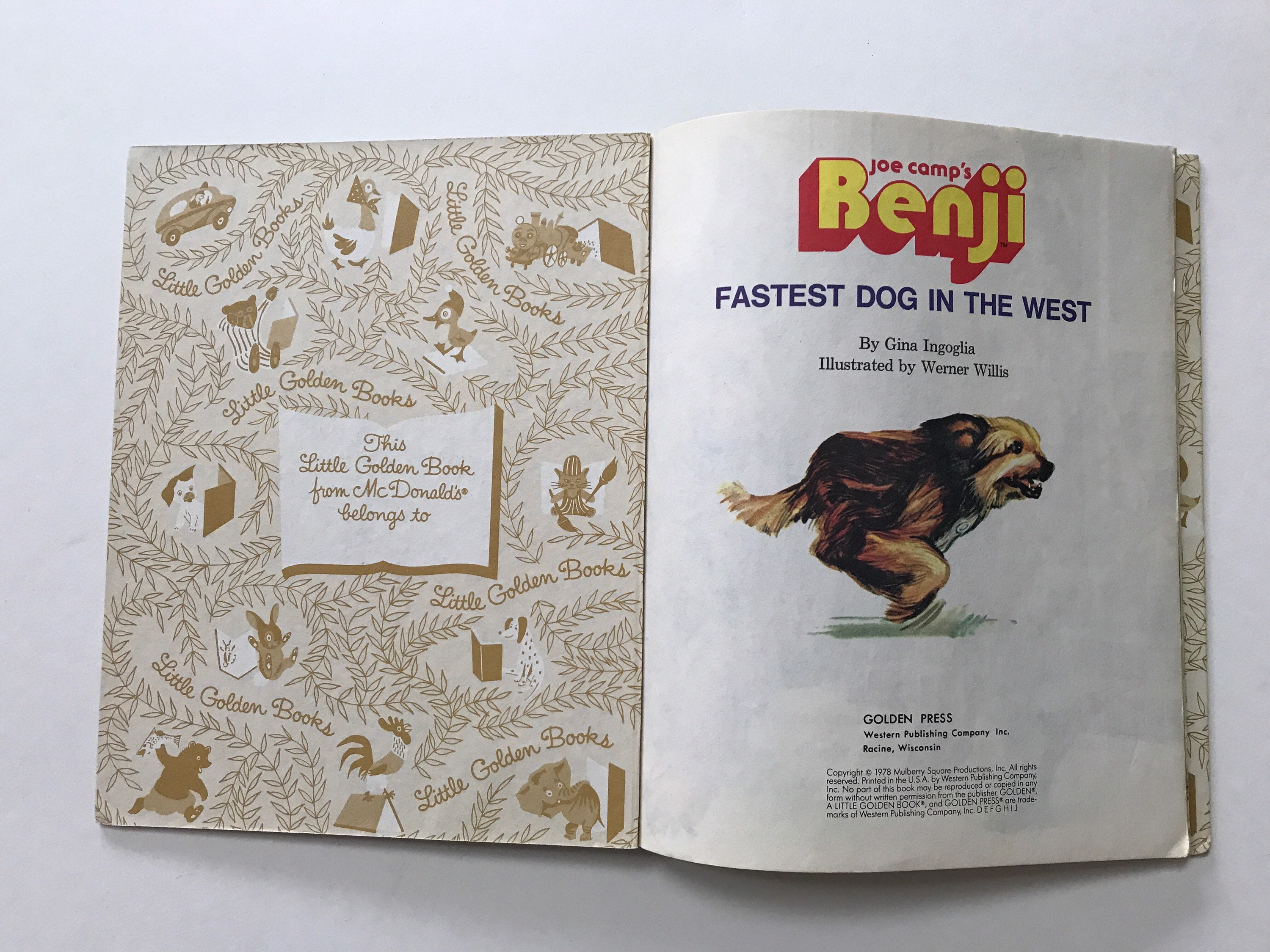 1978 Benji Little Golden Book / Kids Children 70s Reading - Etsy