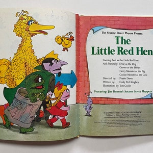 1981 Sesame Street Muppets the Little Red Hen Book Club 80s Kids ...